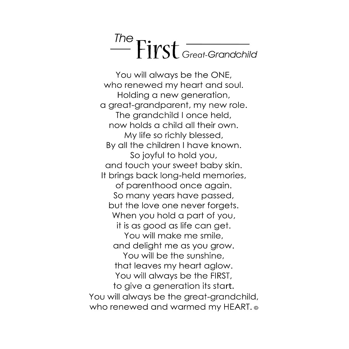 The Grandparent Gift Co. First Great-Grandchild Photo Frame