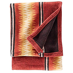 Pendleton Cotton/Acrylic Throw Gift Pack Thunder Basket Red One Size