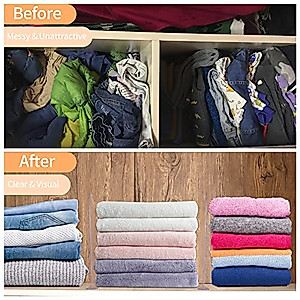 Fixwal 8pcs Acrylic Shelf Dividers, Clear Shelf Divider for Closets, Plastic Shelve Divider for Clothes Separators, Wood Shelves Organizer for Bedroom, Kitchen, Office, Cabinets, Bathroom