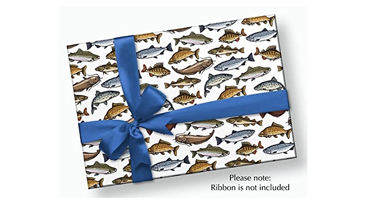Stesha Party Fish Wrapping Paper 3 Sheets for Gift Wrapping