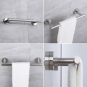 kimzcn 12-Inch Towel Bar SUS 304 Stainless Steel Towel Rack Wall Mounted Towel Rail Towel Rod for Bathroom Modern Style Polished Finish