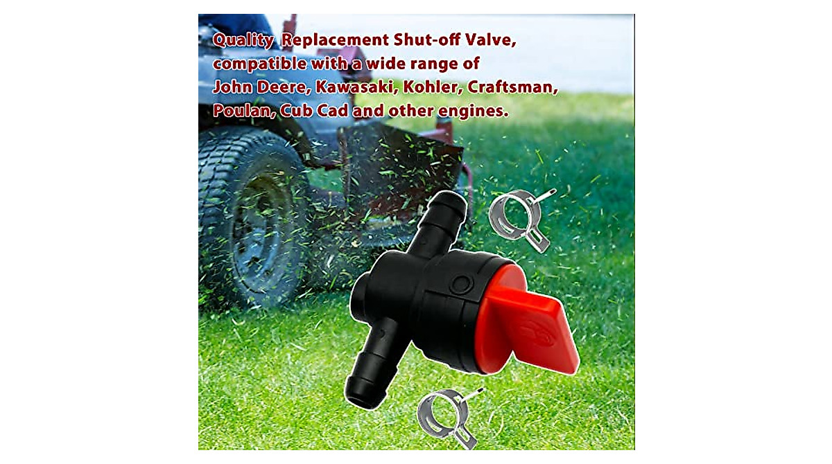 1/4" Inline Fuel Cut Off Valve Shut Off Valve Straight Gas Valve with ...