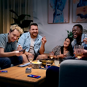 Family FEUD Late Late Night Edition Card Game, Anything but Family-Friendly, 400 Naughty Survey Questions, Complementary Sound Effects from The Show with Gamestar App