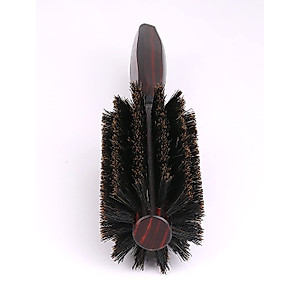 PERFEHAIR Round Boar Bristle Hair Brush-1.8 Inch, Blow Drying & Styling Soft Natural Boars Wooden Hairbrush for Women & Men's Short Fine Hair, Beard