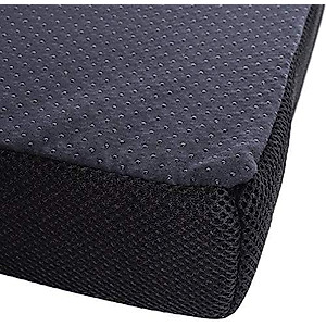 Seat Cushions for Office Chairs，Portable Memory Foam Seat Cushion for Coccyx Non Slip Bottom with Carry Handle,Washable Cover (Black)
