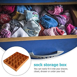 DEARMAMY 20 Compartment Wooden Storage Box Stable Practical Underwear Storage Case Socks Organizer Sundries Container Storage Box for Socks Panties