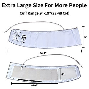 Compatible with Omron BP Extra Large Generic Replacement Cuff, 9"-19" Inches (22-48CM) Sized for Upper Big Arm HEDIGON
