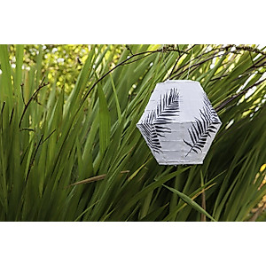 Allsop 31860 Soji Canvas Black Palm Solar Lantern