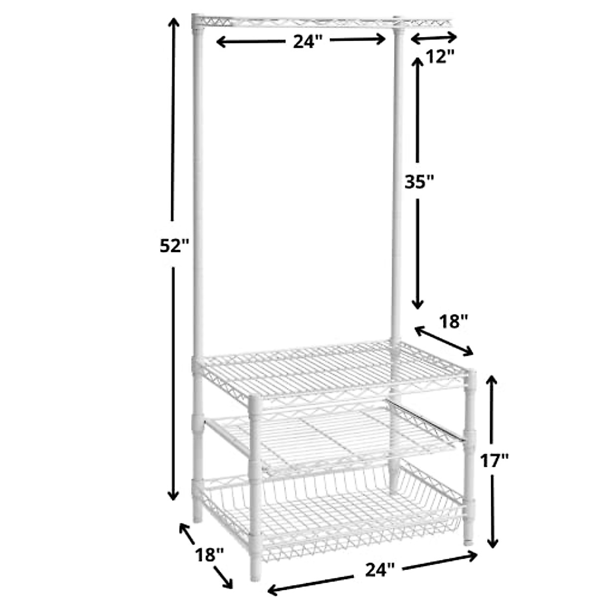 DormCo Suprima® Portable Mini Fridge Organizer - White