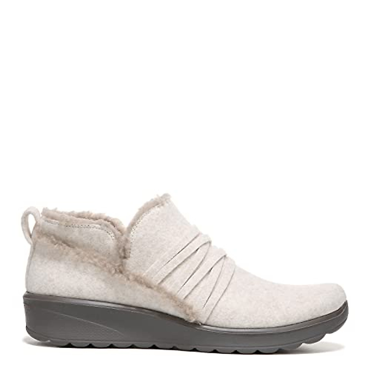 BZees Women's Glide Slip-On Ankle Boot Sneaker, Eggnog Flannel, 10