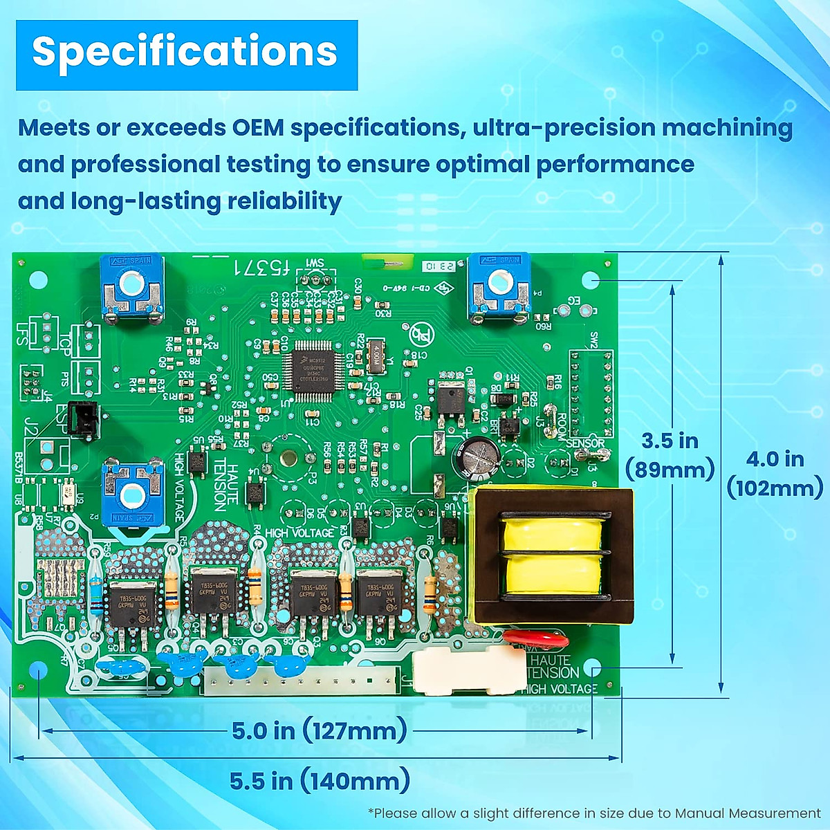 Replacement for Harman Pellet Stove Control Board 1-00-05886 4-Output Platinum PCB Circuit Board for Harman Advance, Accentra 52i, Accentra Insert P35i P43 P61 P61A P68 XXV 3-20-05886 3-20-05374