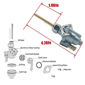 Aniro Moto Fuel Valve Petcock Replace for Honda CL175 CB350 CL350 SL350 CB360 CL360 CB450 CL450