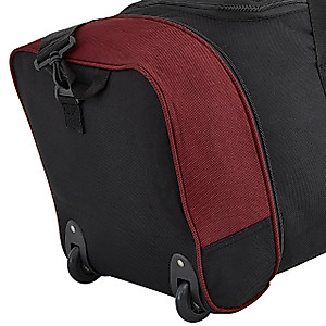 TPRC 32-Inch Collapsible Expandble Travel Rolling Duffel Bag, Black/Red