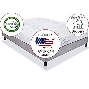 American Mattress Company 8" Graphite Infused Memory Foam-Sleeps Cooler-100% Made in The USA-Medium Firm (Custom (Queen +))
