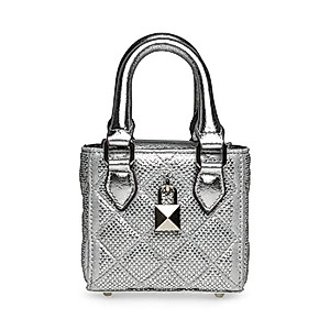 Steve Madden Twinkle Rhinestone Mini Bag, Silver