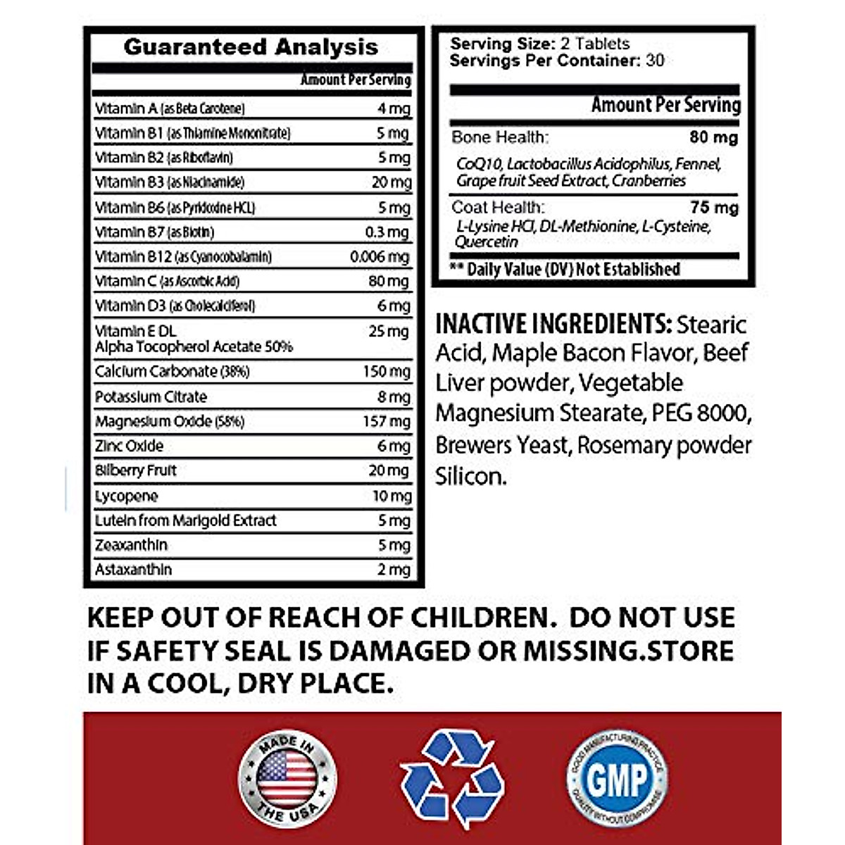 I LOVE MY PETS LLC Dog Bone Care - Dog Total PET Health - Premium Formula - Best Complex - Dog Skin Itch Relief Supplement - 2 Bottles (120 Treats)