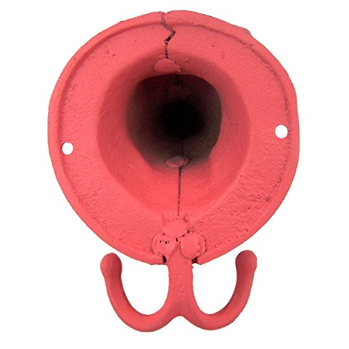 Home Originality Pink Pig Head Cast Iron Wall Hook 5 1/2 Inch