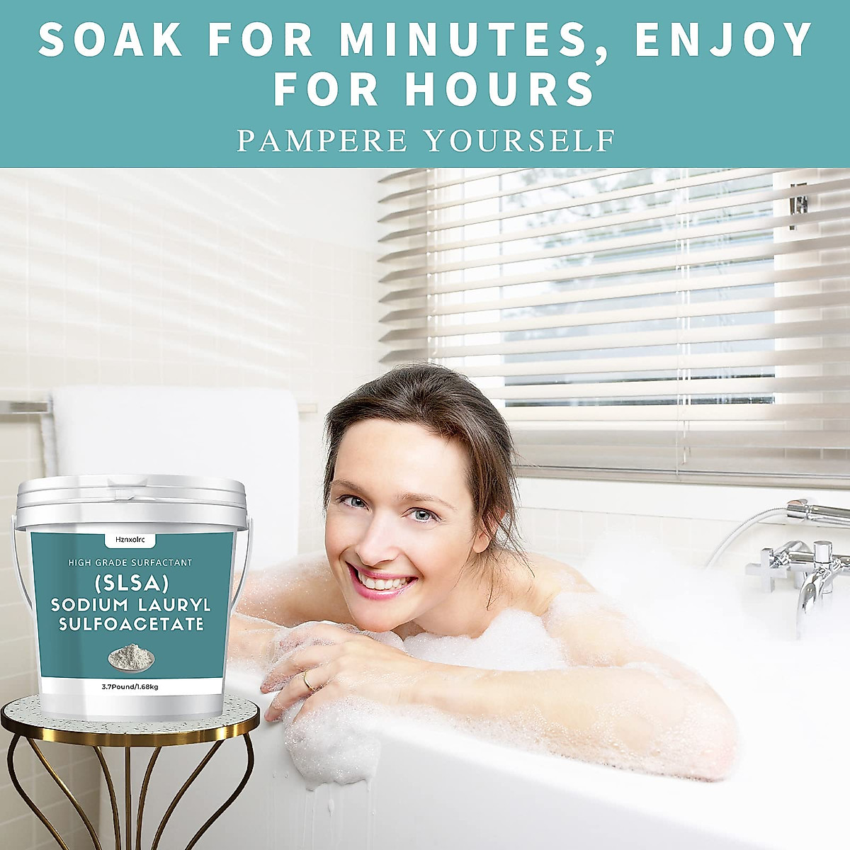 3.7 Pound SLSA Powder for Making Bath Bombs, Premium SLSA Sodium Lauryl Sulfoacetate Powder, Amazing Bubbles, Gentle on Skin, Suitable for Making Bath Bombs, Bath Truffles and More