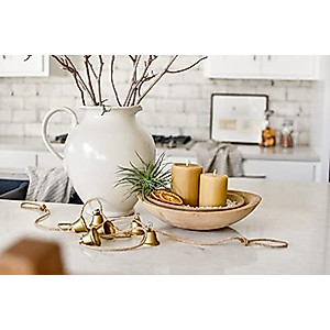 The Beeswax Co Pillar Beeswax Candle - Natural Honey Scented - Long-Lasting & Eco-Friendly - Cotton Wick - Slow Burning - Hand Poured Pure Organic Bees Wax - Short