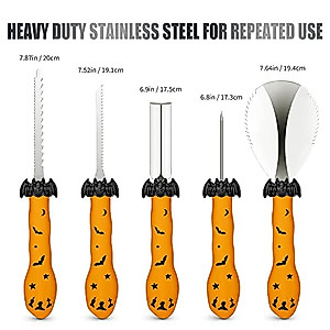 Upgraded 12 PCS Pumpkin Carving Kit Tools for Kids & Adults with Carrying Case, Heavy Duty Safe Stainless Steel Pumpkin Carving Knife knives Carver Set Professional for Halloween Decorations