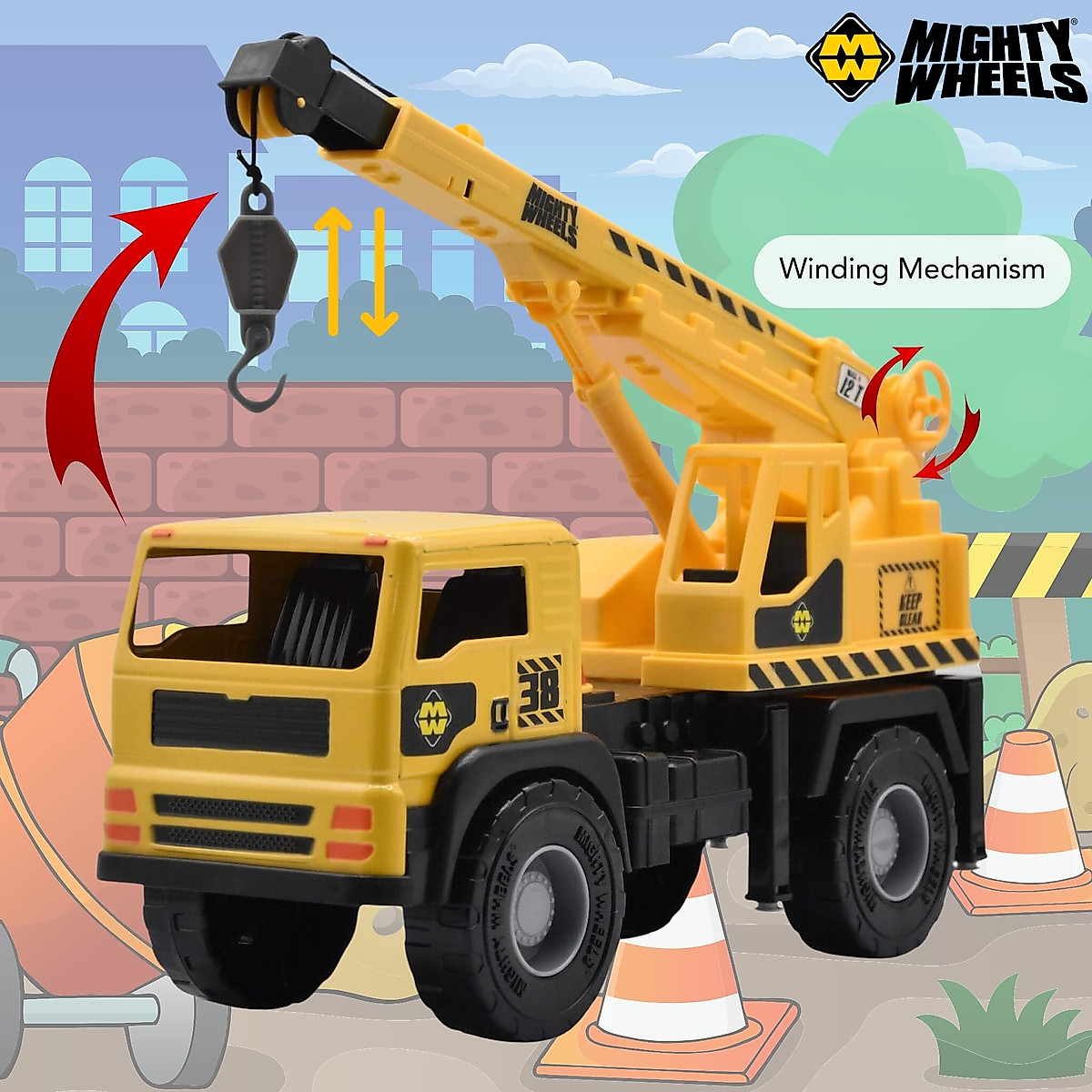 Mighty Wheels 16" Mobile Crane with Sound