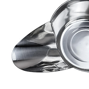 IEUDNS Stainless Steel French Fry Scoop Popcorn Scoop Utility Scoop Chip Popcorn Bagger French Fry Bagger Scoop for Ice Nuts Snacks, 21cm Right