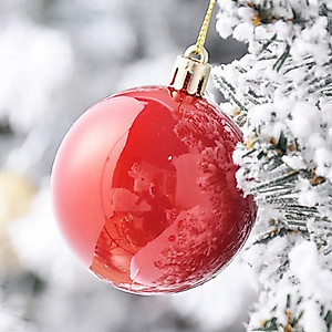 QAZIUY 36 PCS Christmas Balls Ornaments Set Shatterproof Christmas Tree Decorations Xmas Christmas Tree Shatterproof Christmas Tree Hanging Ball for Christmas, Holiday, Wreath & Party Decorations