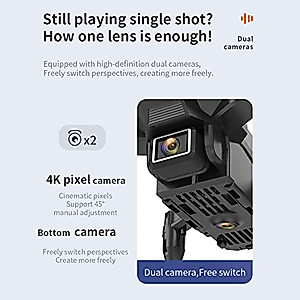 GoolRC L23 Mini Drone with 4K HD Camera for Kids and Adults, FPV Live Video Foldable RC Quadcopter with 3D Flips, Track Flight, Altitude Hold, Headless Mode, Storage Bag and 3 Batteries (Grey)