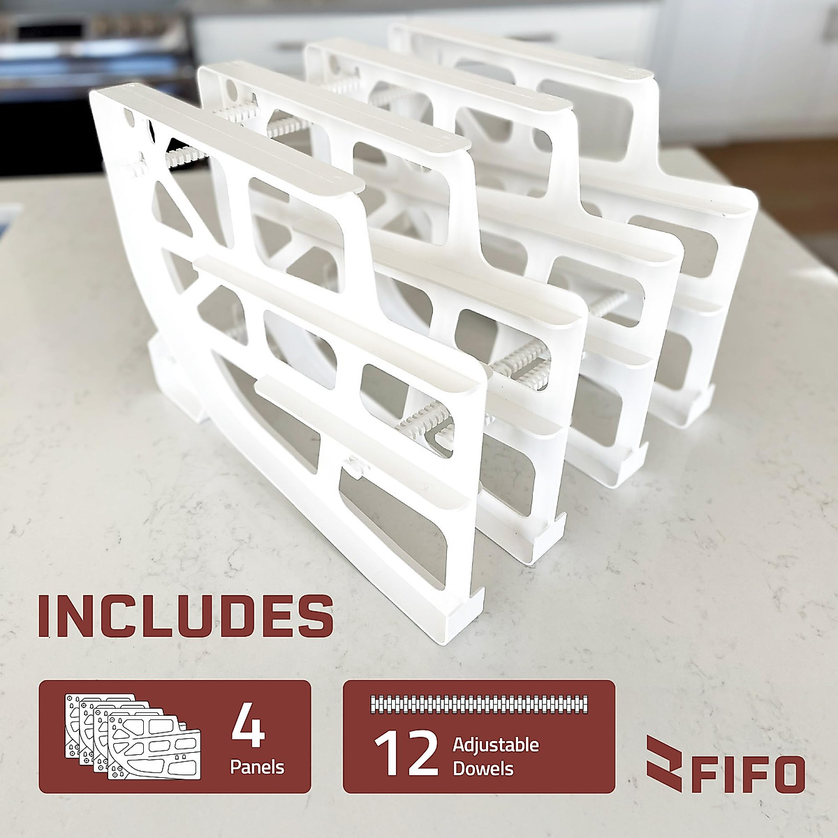 FIFO Can Tracker Stores 54 cans | Rotates First in First Out | Canned Goods Organizer for Cupboard, Pantry and Cabinet | Food Storage | Organize Your Kitchen | Made in USA