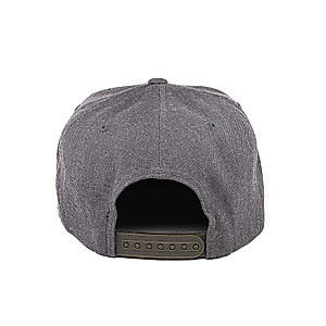 Branded Bills Texas PVC Patriot Patch Classic Snapback Hat - One Size Fits All (Charcoal)