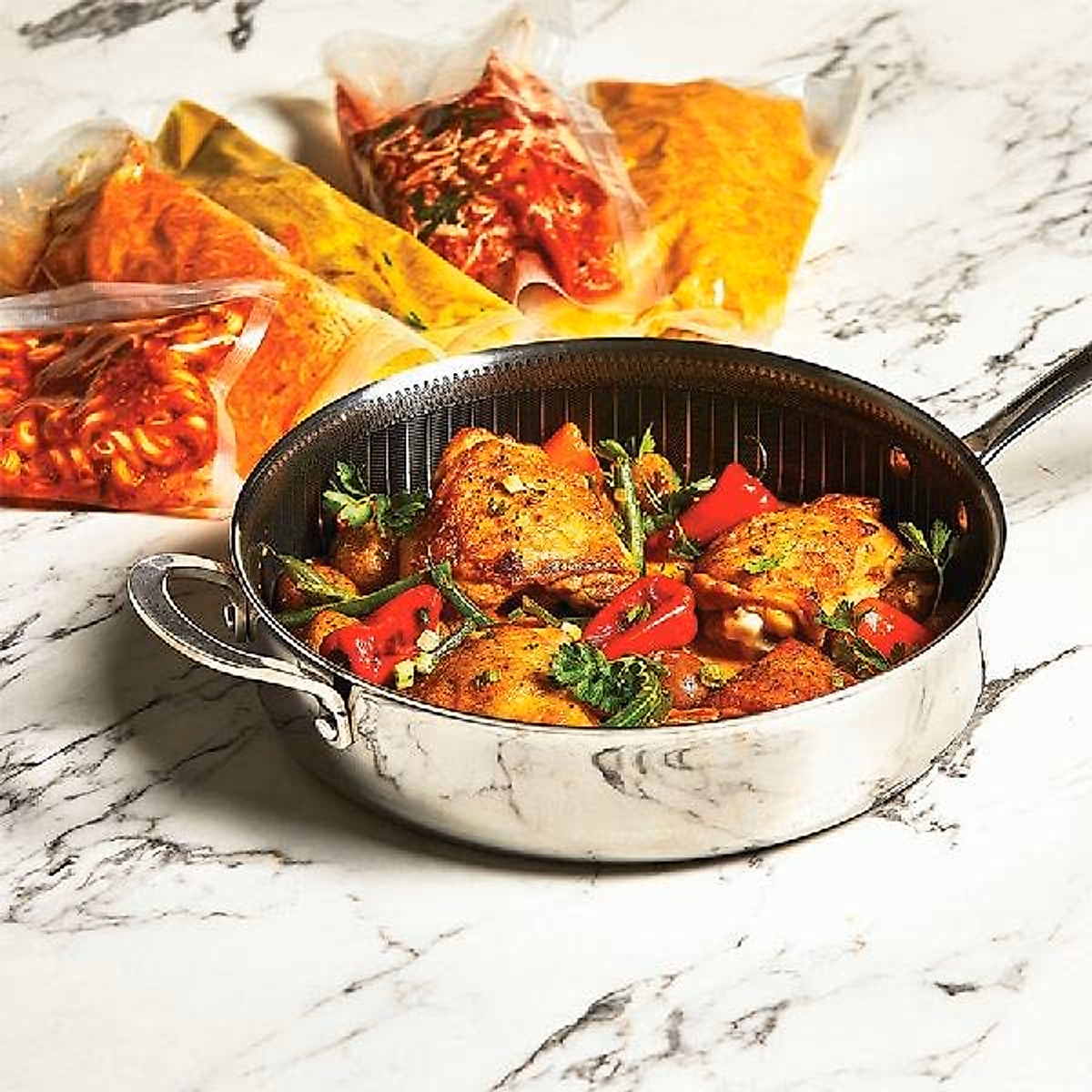 PowerXL Duo NutriSealer Food Vacuum Sealer Machine with Vacuum Seal Bags & Rolls, Double Airtight Sealing with Built-in Cutter, Small Snack Bag Capability, Safety Certified, Lab Tested, LED Indicator Lights (Slate)