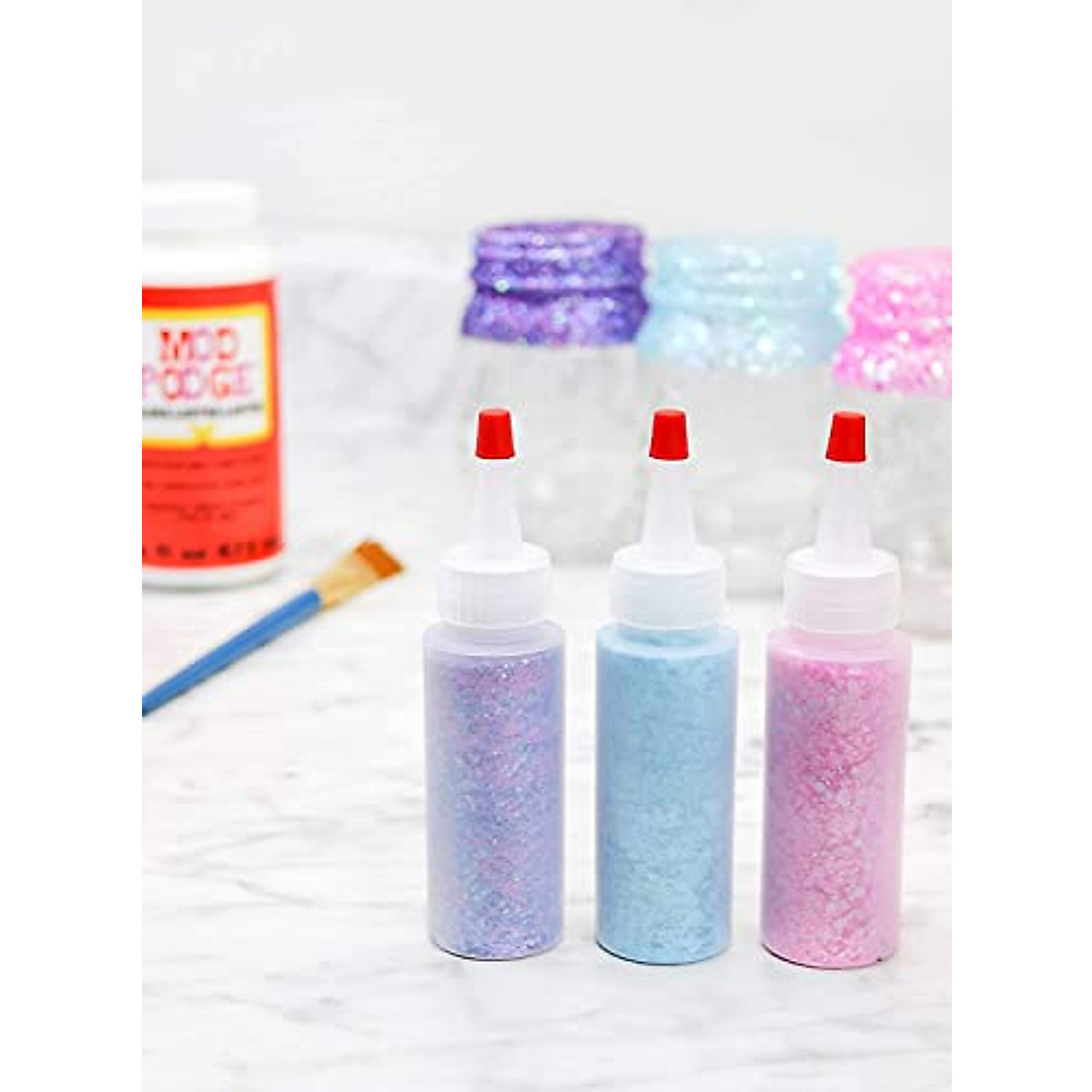 Cornucopia 2oz HDPE Plastic Squeeze Bottles w/Yorker Tips (6-Pack), Empty Refillable Bottles for Arts, Crafts & Kitchen