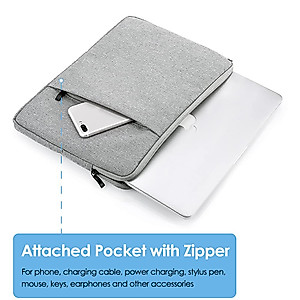 ProElife 13-Inch Laptop Sleeve Case for 2022 MacBook Air 13.6 inch with Apple M2 Chip & 2022 MacBook Pro 13.3 inch with Apple M2 Chip Accessory Traveling Carrying Canvas Bag Cover Simple Case (Gray)