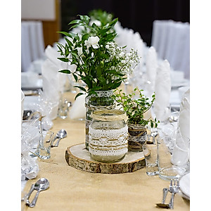 Pllieay 8Pcs 8-9 Inch Wood Slices, Natural Wood Slices for Centerpieces Large Unfinished Round Wood Pieces for Ornaments, Wood Circles for Wedding, Table Centerpieces Decor and Other DIY Crafts