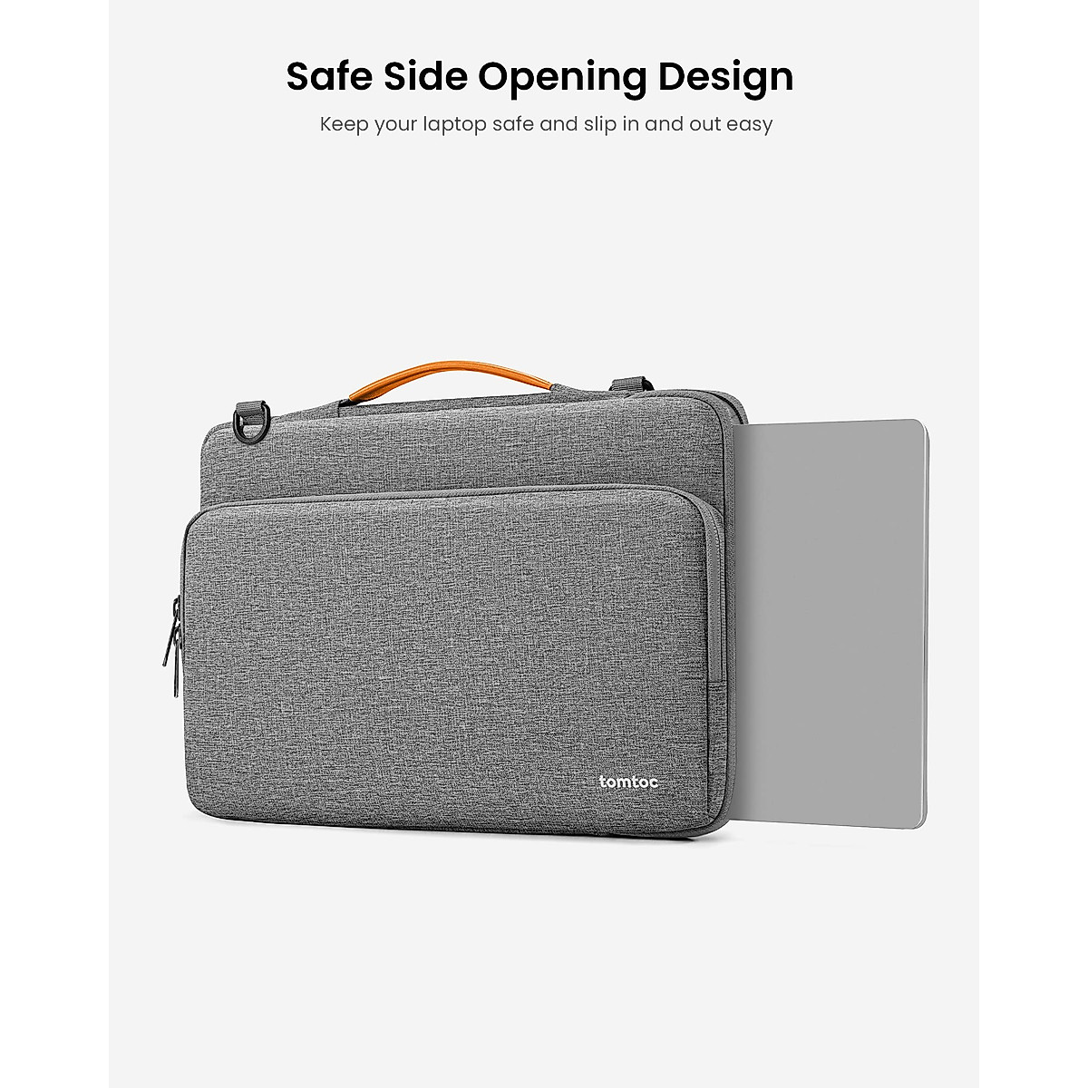 tomtoc 360 Protective Laptop Shoulder Bag for 13-inch 2025 MacBook Air M4/A3240, M3/A3113, M2/A2681, M1/A2337, MacBook Pro M2/A2686 M1/A2338, Water-Resistant Laptop Accessory Carrying Case Sleeve