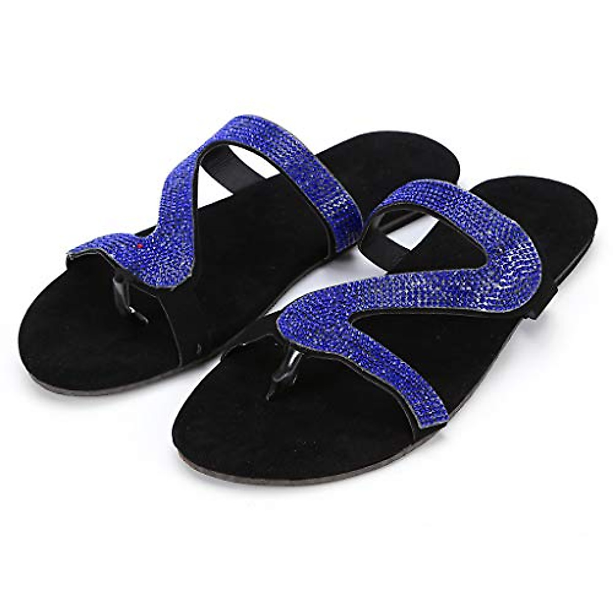 NOLDARES Sandals for Women Casual Summer,Women's 2021 Comfy Sandal Crystal Cute Summer Beach Slipper Flip Flops