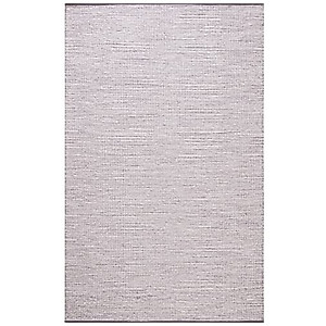 SAFAVIEH Montauk Collection 4' x 6' Silver MTK250G Handmade Flatweave Cotton Area Rug