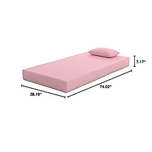 Ashley Furniture Signature Design - iKidz Children's Mattress and Pillow Set - Kids Bed in a Box - Twin - Pink
