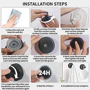 4PCS 2024 New Suction Cup Hooks for Shower,Luxe Hold No-Drill Stainless Waterproof Suction Cup Hooks for Hanging up to 15lbs,Shower Hooks for Inside Shower for Bathroom,Mounting on Glass Doors-Gold