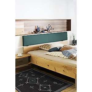 RUGGABLE Damali Washable Rug - Perfect Boho Area Rug for Living Room Bedroom Kitchen - Pet & Child Friendly - Stain & Water Resistant - Charcoal 3'x5' (Standard Pad)