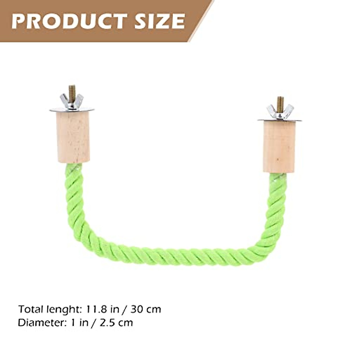 Ipetboom Parrot Stand Bars Parrot Bite Toy 2pcs Parrot Perch Platform Cage Bird Climbing Stand Bird Bungee Toy for Parakeet Cockatoo Conure Lovebirds Finch Canaries Bird Cage Stand Parrot Rope Perch