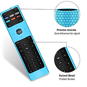 Silicone Protective Case Cover for New XRT136 Vizio Smart LCD LED TV Remote Control,Shockproof XRT136 Vizio Remote Replacement Case,Lightweight Remote Bumper Back Covers-Night Glowblue in The Dark