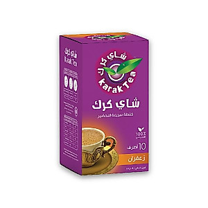 KARAK TEA Premix Powder SACHETS 200 G (Saffron) each packet 10 sachets