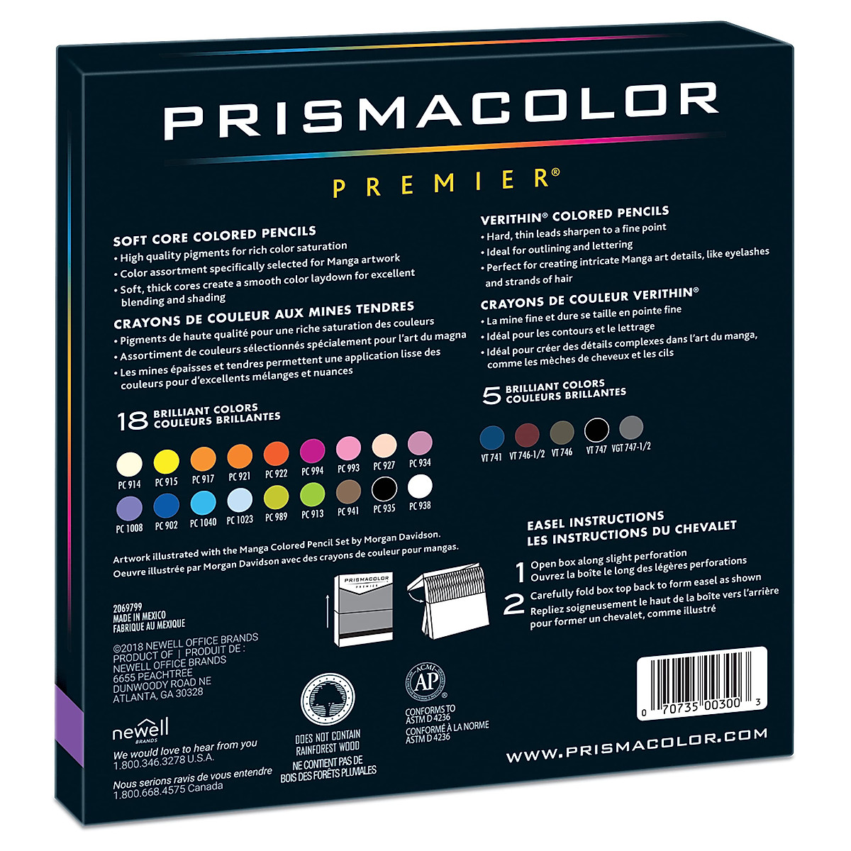 Prismacolor Premier Colored Pencils, Manga Colors, 23 Pack
