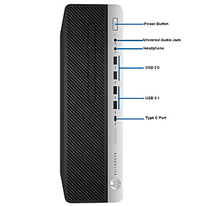 HP 800 G3 Small Form Computer Desktop PC, Intel Core i5-6500 3.20GHz Processor, 16GB Ram, 256GB NVMe SSD + 2TB HDD, New 24-inch Monitor, WiFi & Bluetooth, Wireless Keyboard Mouse, Windows 10 (Renewed)