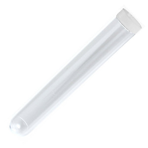16x100mm PP Test Tube, With 16mm Flange Cap, Natural (Pack 10) Karter Scientific 401V2
