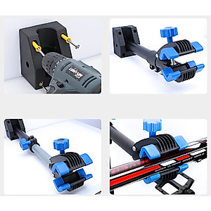 DOONARCES Wall Mount Bicycle Repair Stand Foldable Heavy Duty Bike Repair Rack Clamp Steel Bicycle Rack Maintenance Workstand, Load 45lbs, Blue+Black