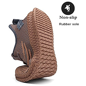 WEITE Mens Slip On Walking Shoes Fashion Sneakers for Men - Running Shoes for Men Lightweight Breathable Non Slip Mesh Gym Tennis Comfortable Arch Support Athletic Sneakers (Earthy,14)