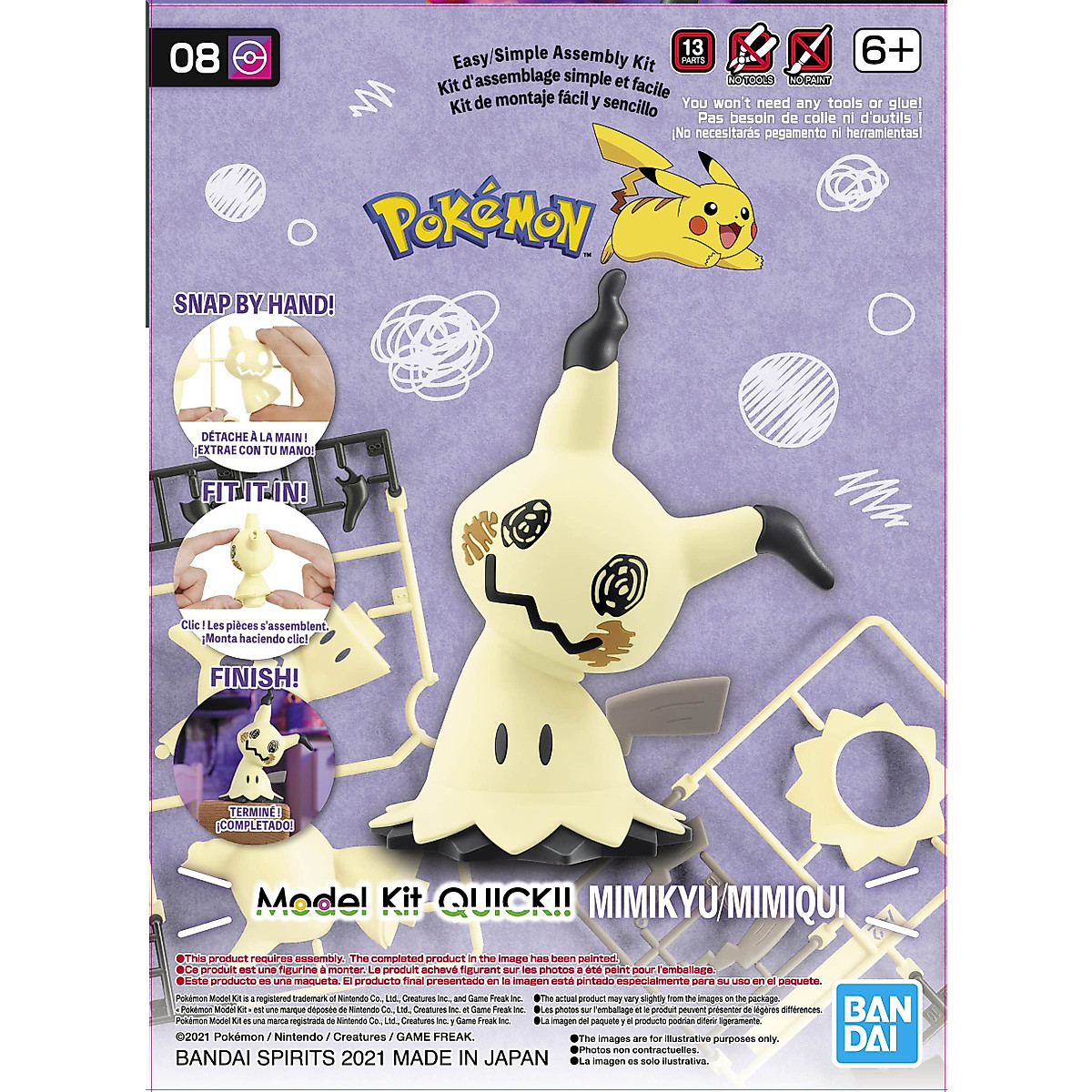 Bandai Hobby - Pokémon - 08 Mimikyu, Bandai Spirits Pokémon Model Kit