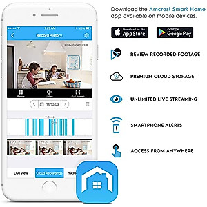 Amcrest 1080P WiFi Camera Indoor, Nanny Cam, Dog Camera, Sound & Baby Monitor, Human & Pet Detection, Motion-Tracking, Phone App, Pan/Tilt Wireless IP Camera, Night Vision, Smart Home ASH21-W